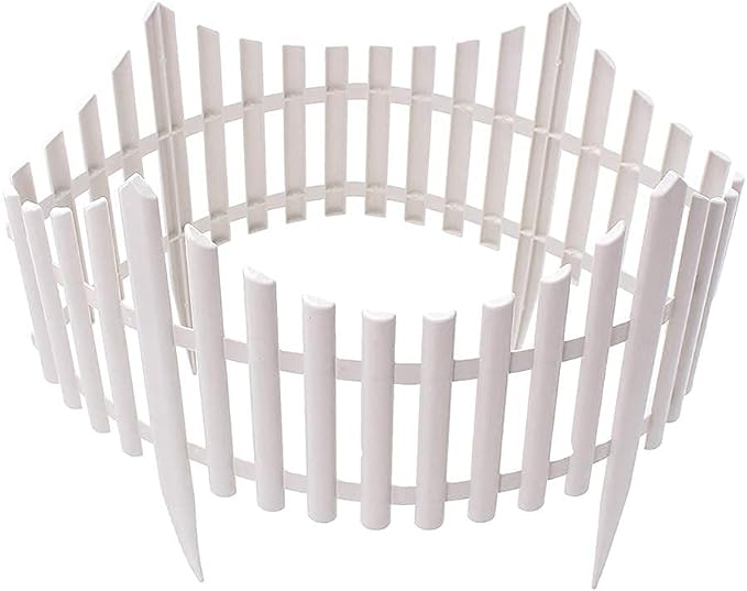 Set 6 garduri decorative din plastic, 60 x 32.5 cm, ALB – ReduceriMagice.ro